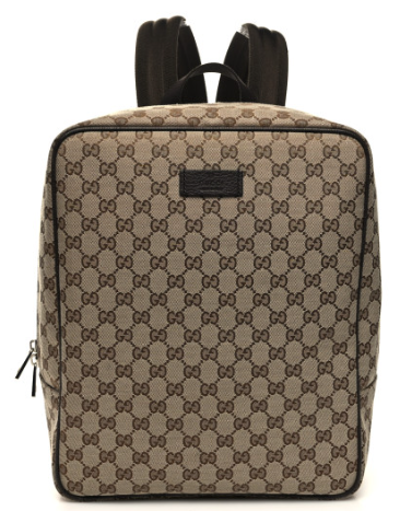 Gucci Monogram Travel Backpack Dark Brown